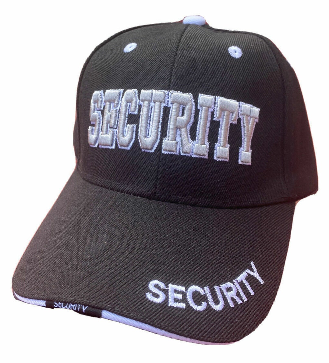 Security Hat Officer Guard Baseball Cap Adjustable Black Hat Headwear ...