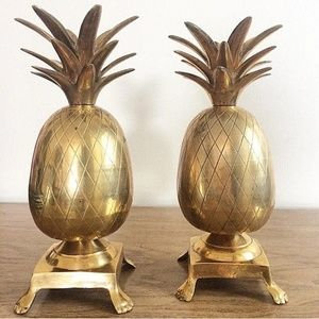 Vintage 1960s Pair of Hollywood Regency Mid-century Modern Brass ...