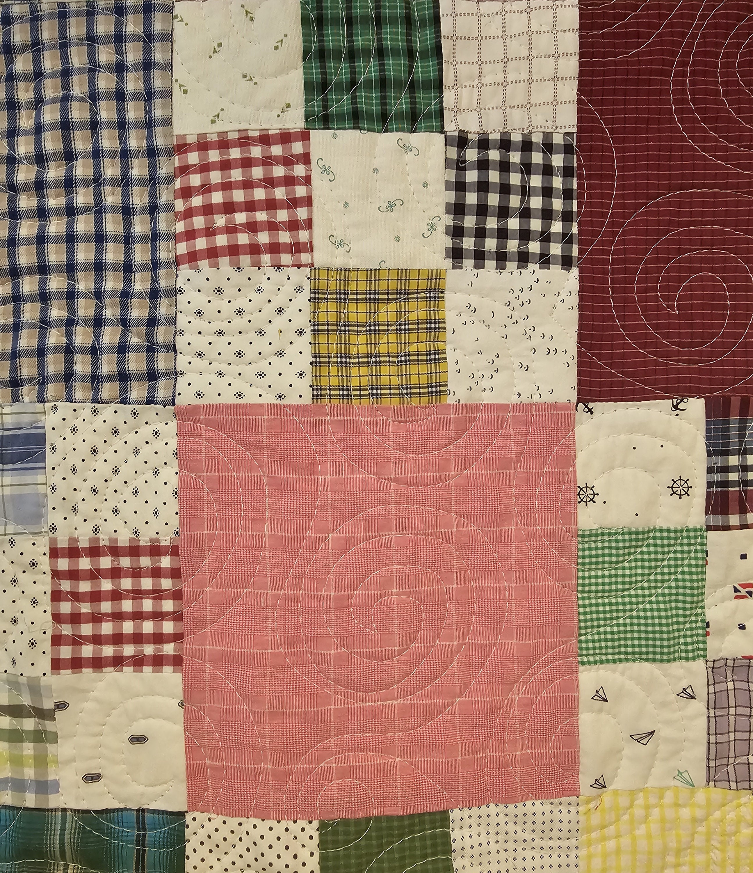 Thrifted Scrappy Nine Patch Quilt - Etsy