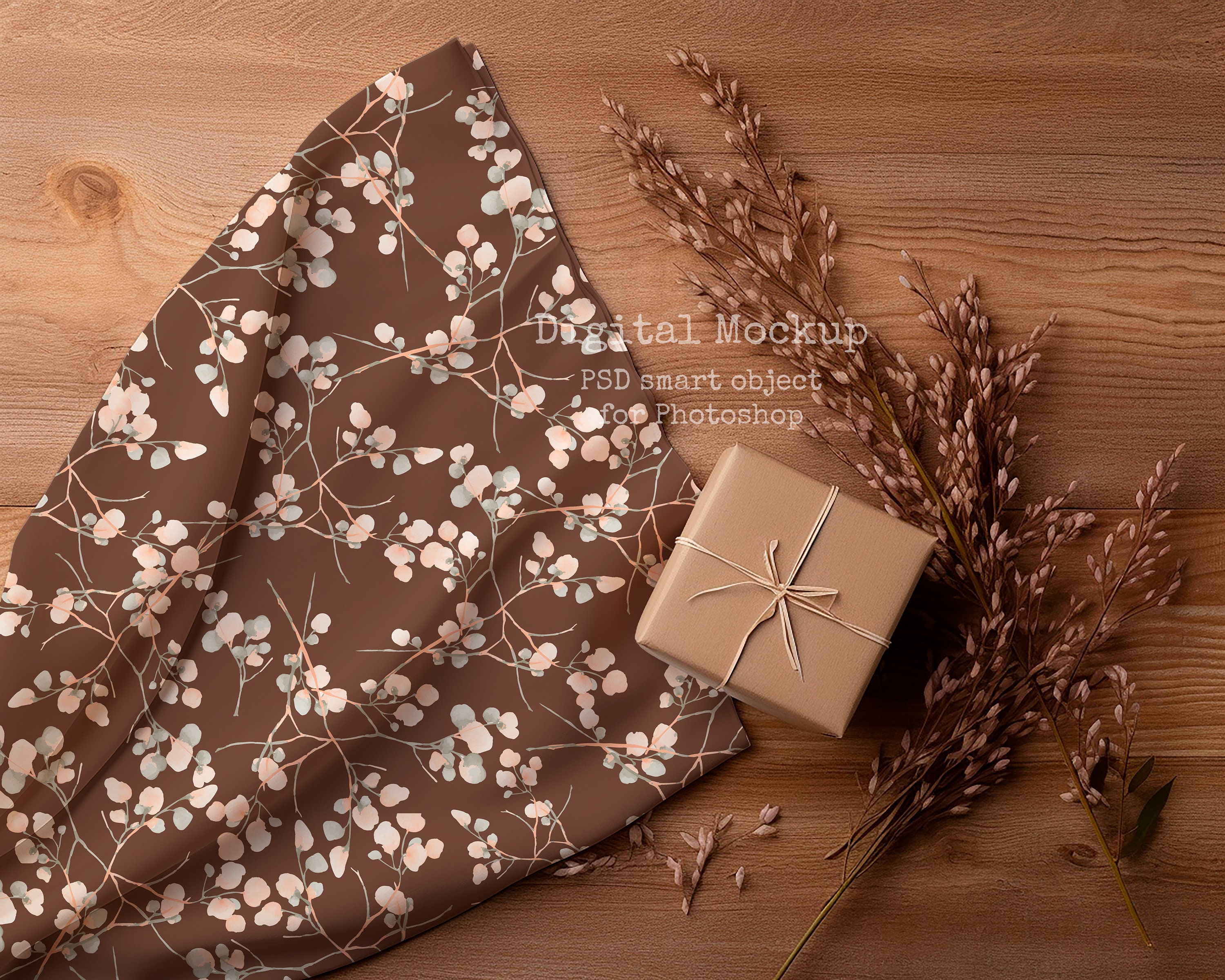 Fall Folded Fabric Mockup Fabric Mockup Psd Textile Mockup Etsy