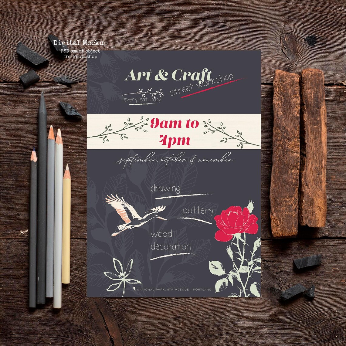 Aesthetic Greetings Card Mockup, PSD Smart Object (A4) - Etsy