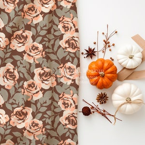 Autumn Fall Cozy Fabric Mockup -textile Mockup, Seamless Pattern Mockup ...