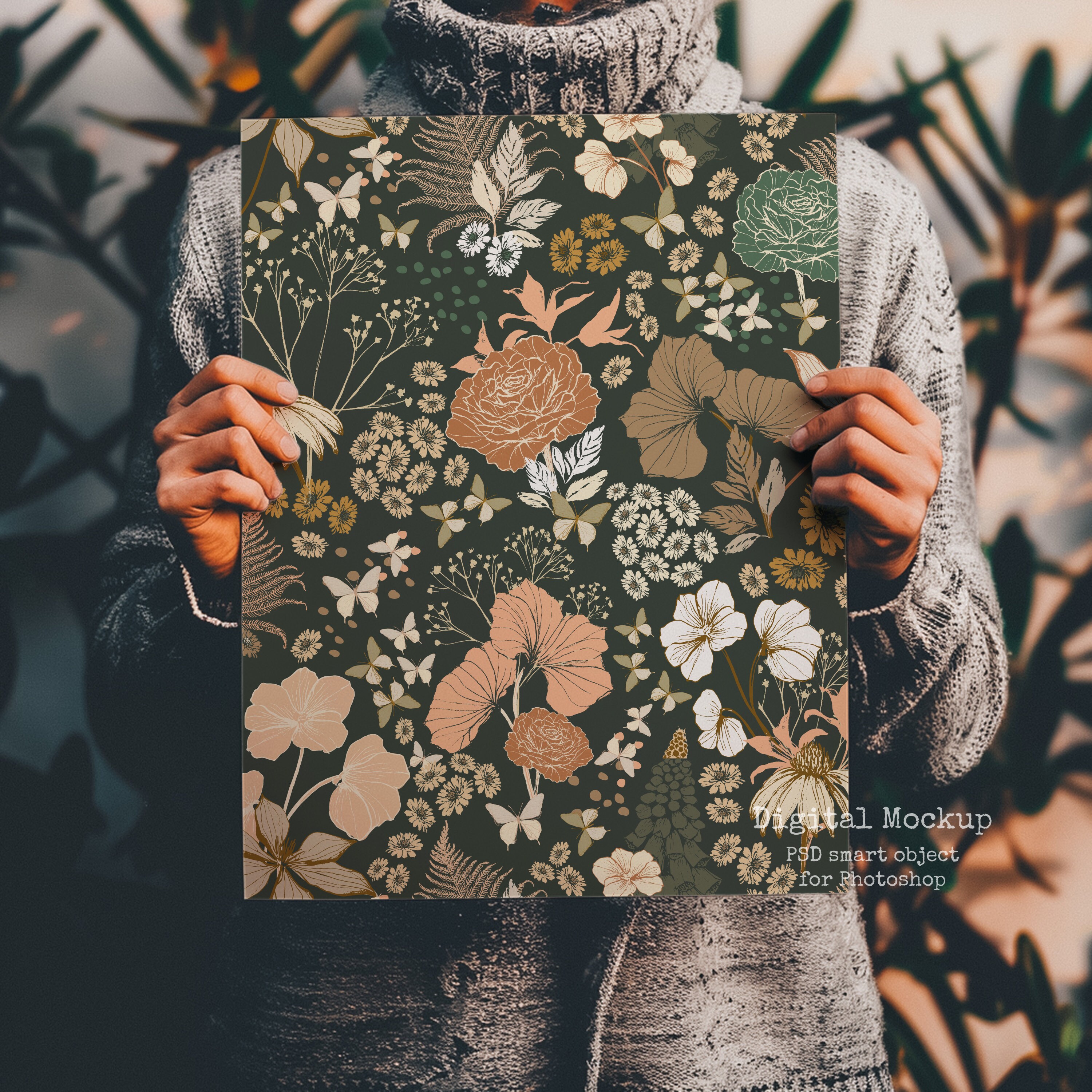 PATTERN Paper Sheet Mockup, Fabric Mockup Psd, Textile Mockup Easy to ...