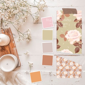 Aesthetic Delicate Moodboard Scene Creator, Pattern Mockup Swatch ...