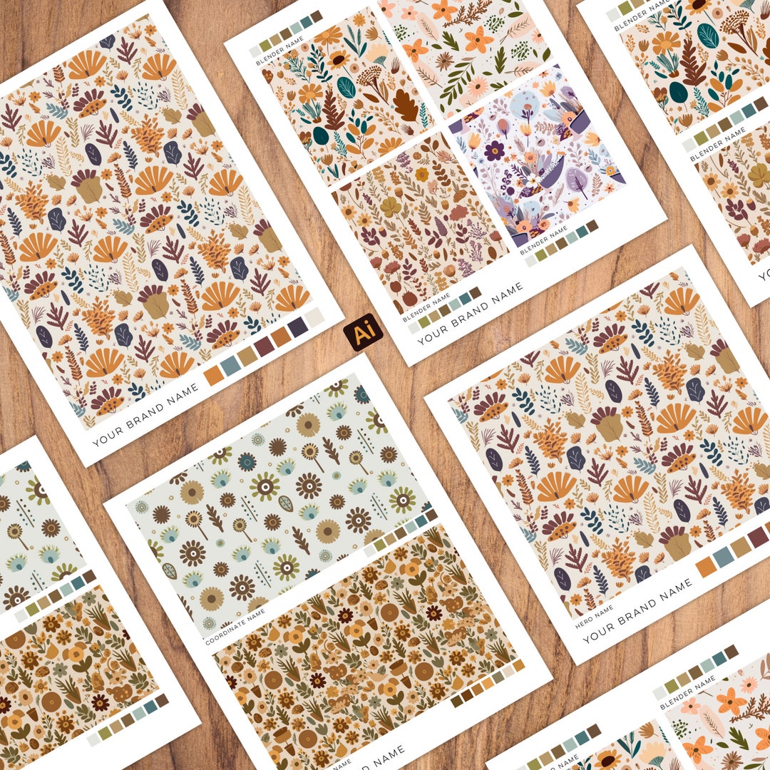 Aesthetic Pattern Sell Sheet, Art Licensing Sell Sheet, Pattern ...