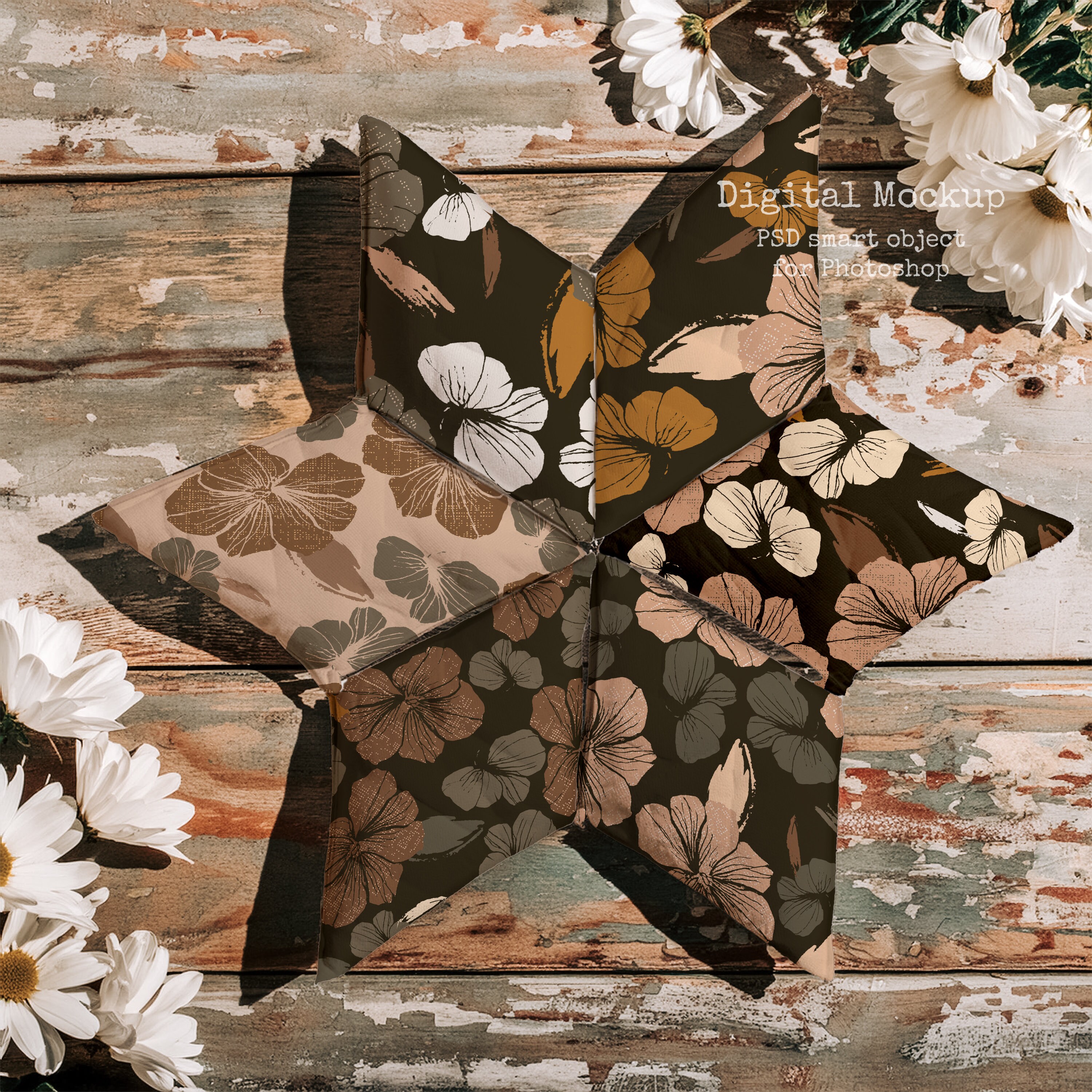 Star Quilt Mockup, Fabric Mockup Psd, Textile Mockup Easy to Use ...