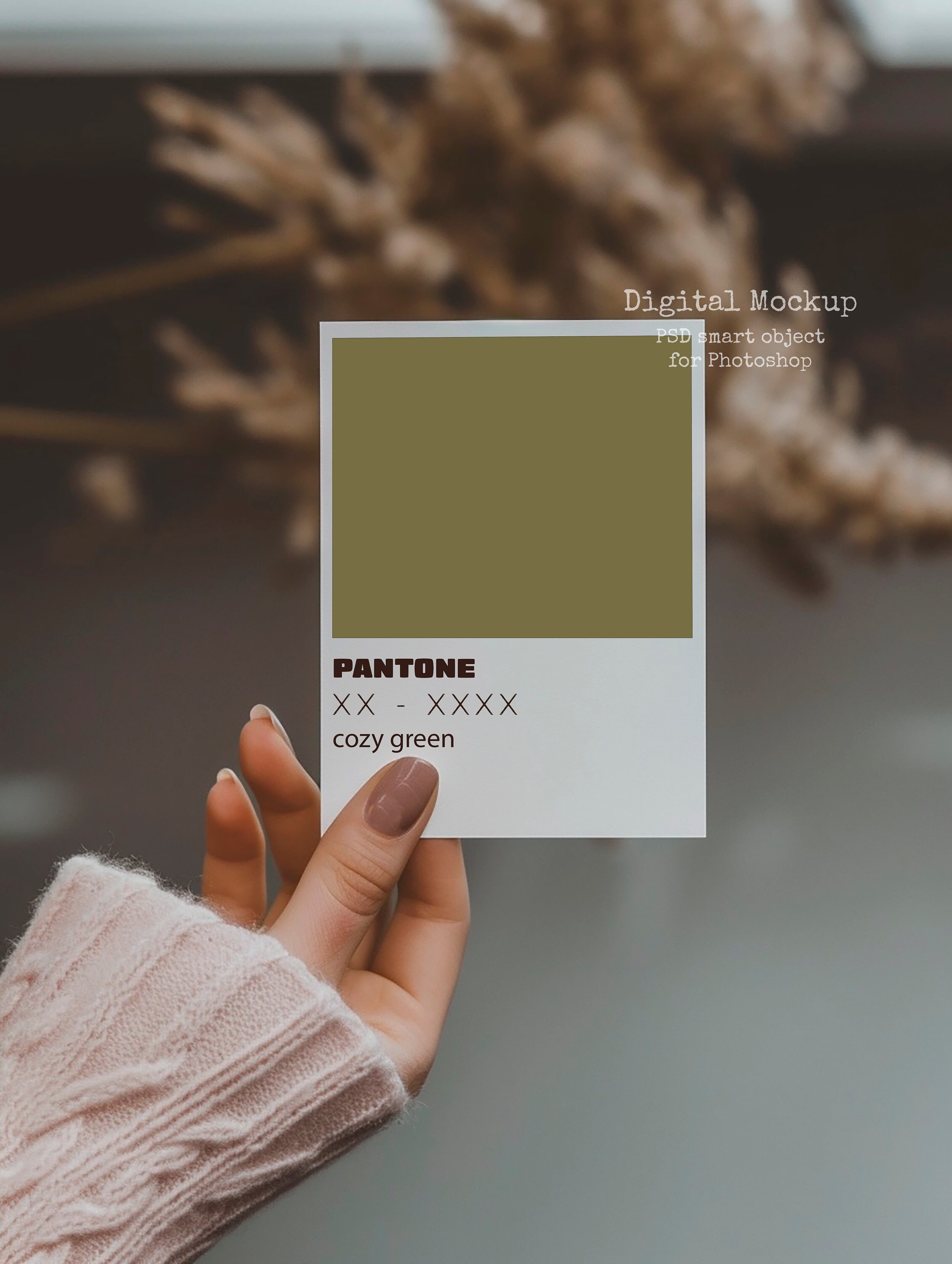 Aesthetic PANTONE Color Swatch Mockup, Swatch Mockup, Pantone Template ...