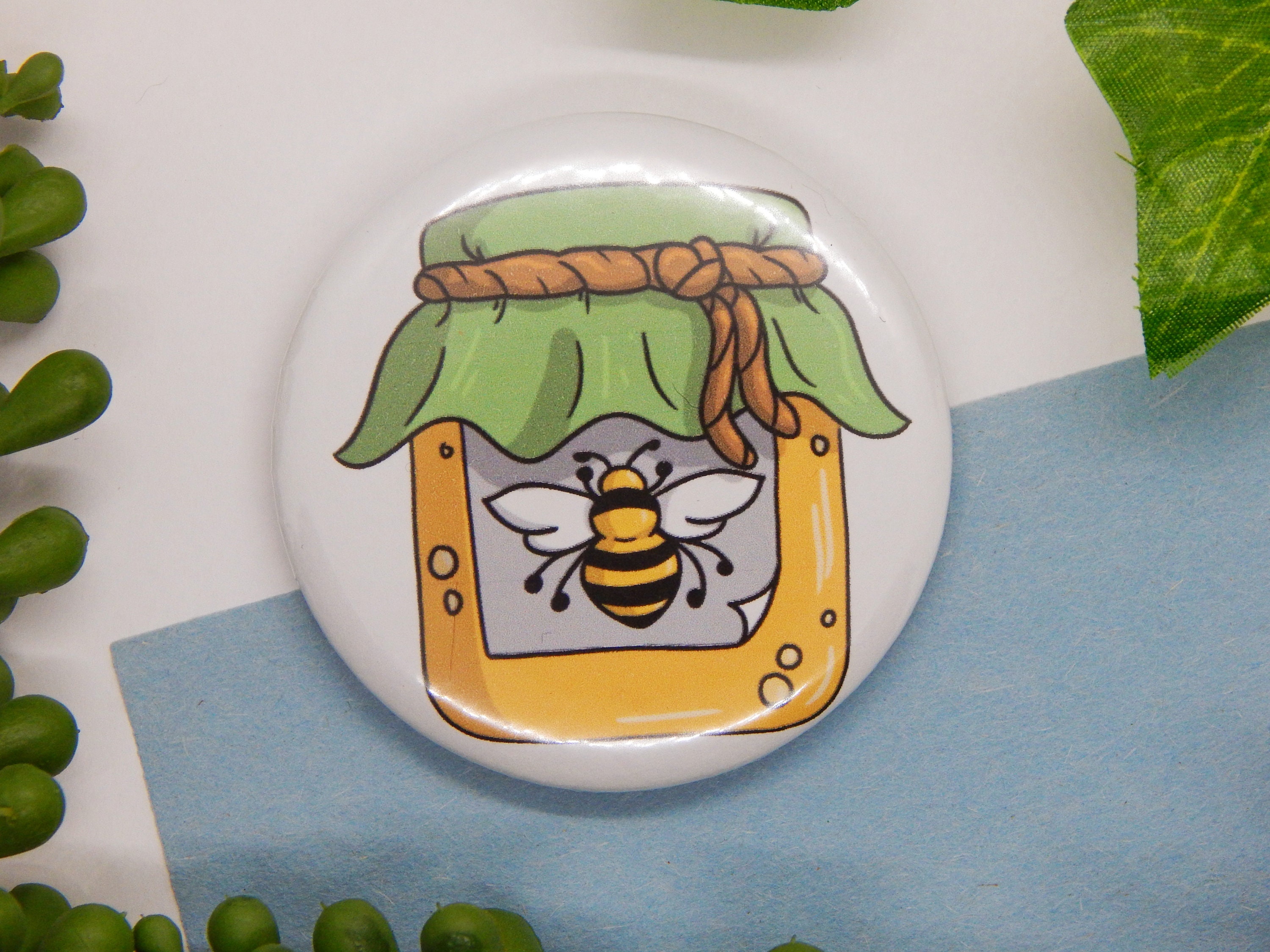Yellow Cottagecore Pin Button Set Measuring 2.25", 3 Piece Collection ...