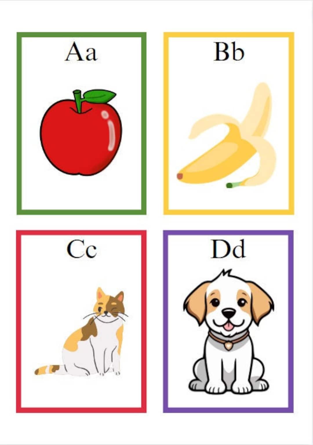 31 Printable Alphabet Flash Cards, Incl. Long Vowels. ABC Printable ...