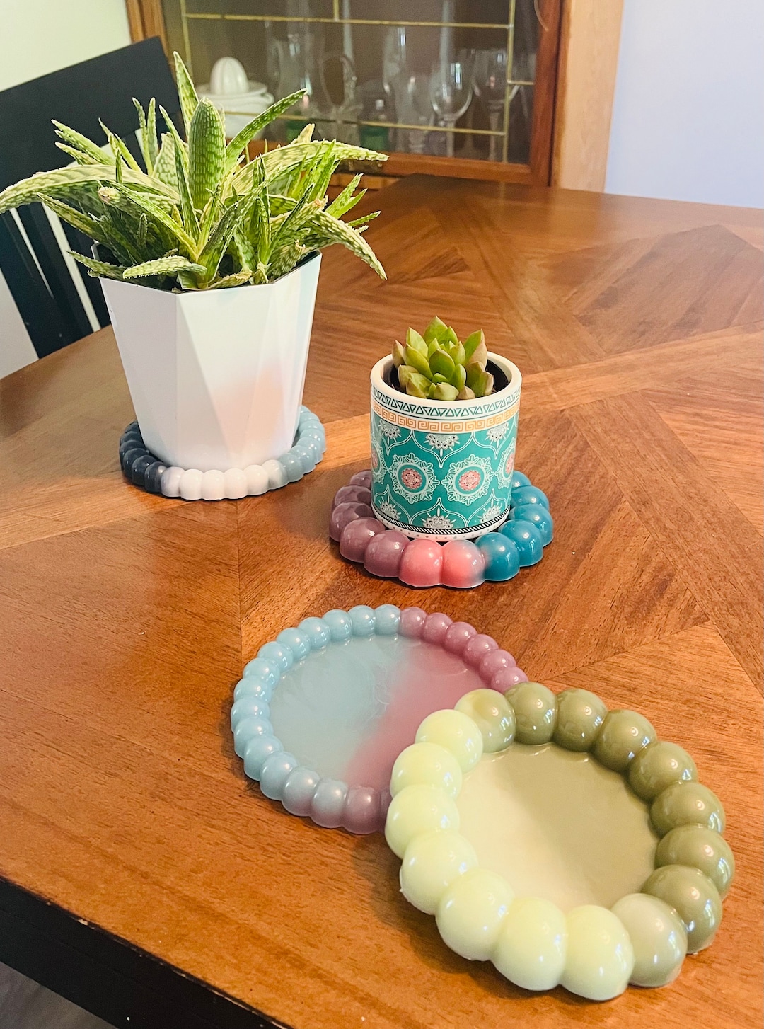 Handmade Multicolored Coasters|unique Non Slip Cloud Coaster|bubble ...