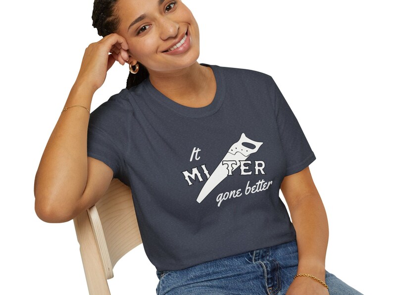 Funny Woodworking Pun Miter T Shirt, Carpentry Shirt for Dad, Wood ...