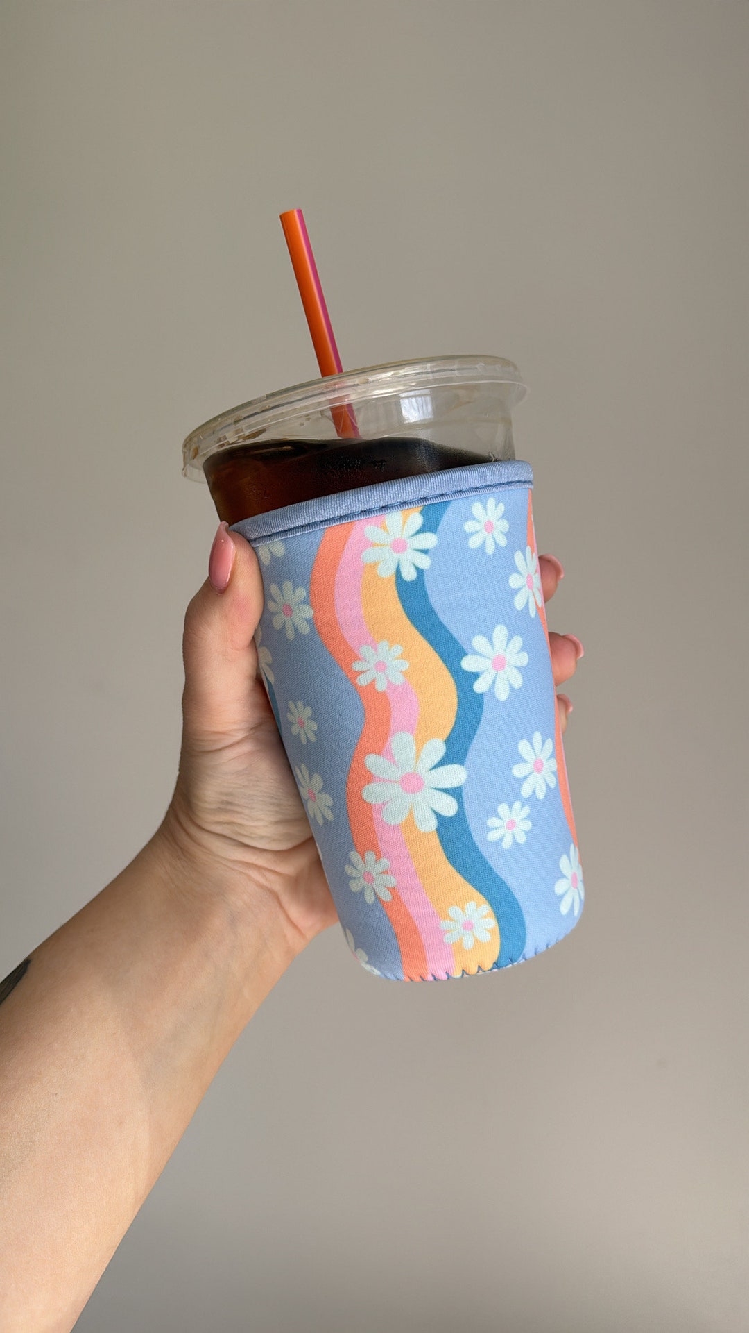 Summer Iced Coffee Sleeve, Spring Iced Coffee Sleeve, Coffee Sleeve ...