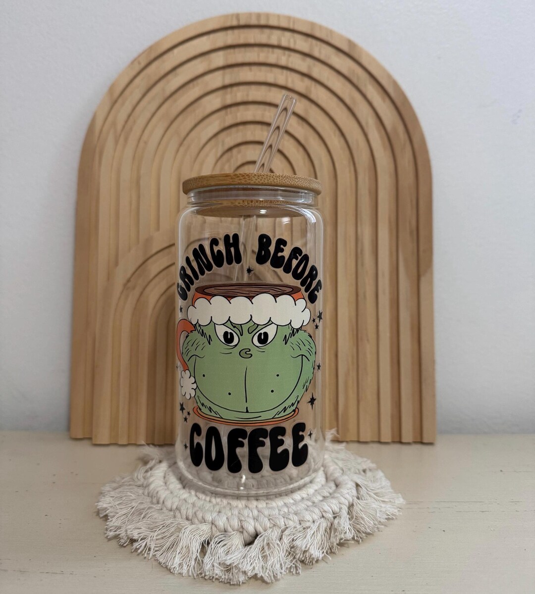 Grinch Before Coffee Cup, Grinch Coffee Cup, Cute Cup, Beer Glass, UV ...