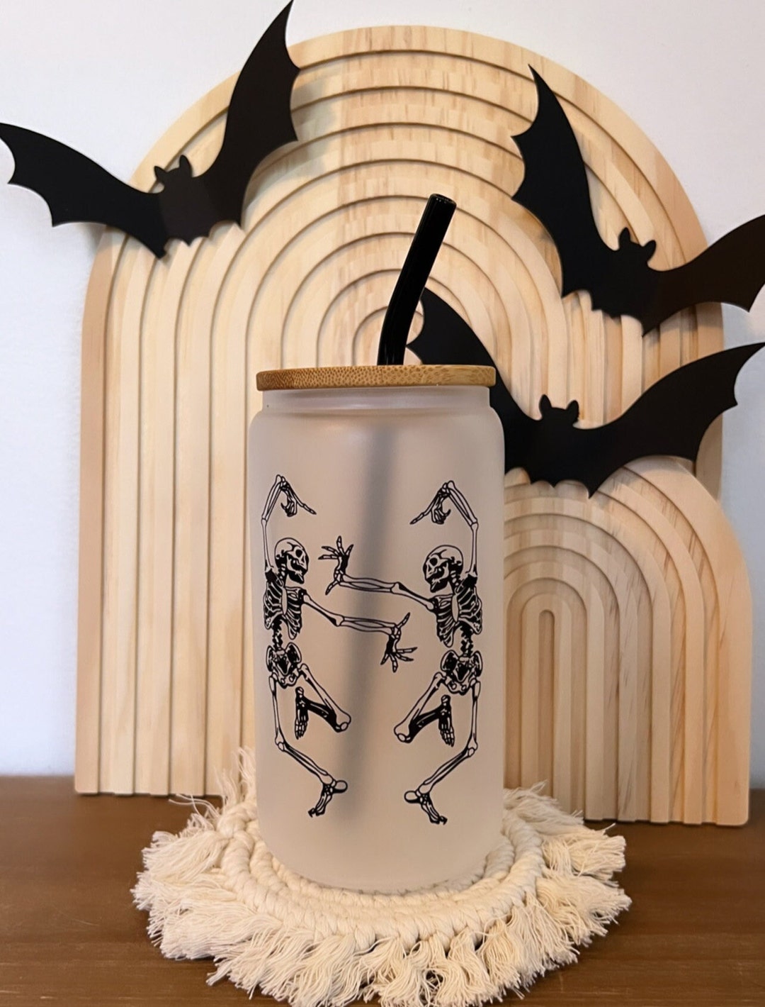 Skeleton Cup, Dancing Skeletons, Skeleton Beer Glass Cup, Halloween Cup ...