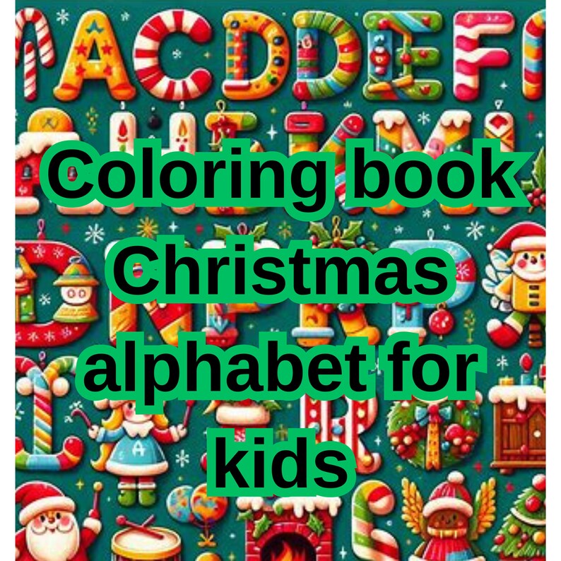 Coloring Book Christmas Alphabet for Kids - Etsy