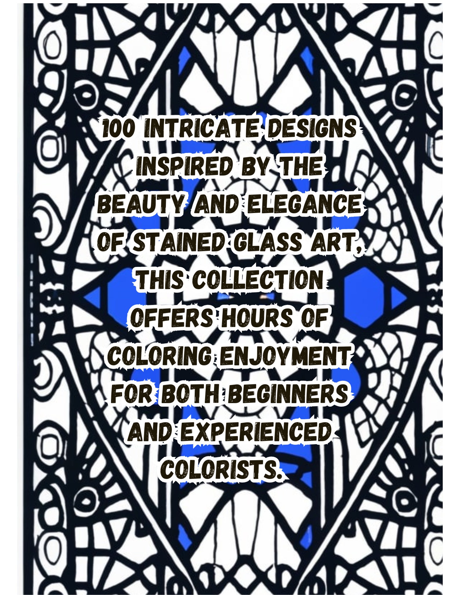 Stained Glass Windows Coloring Book With 100 Drawings - Etsy