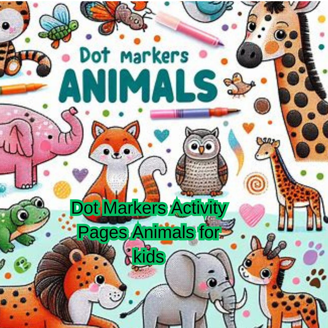 Dot Markers Activity Pages Animals for Kids - Etsy
