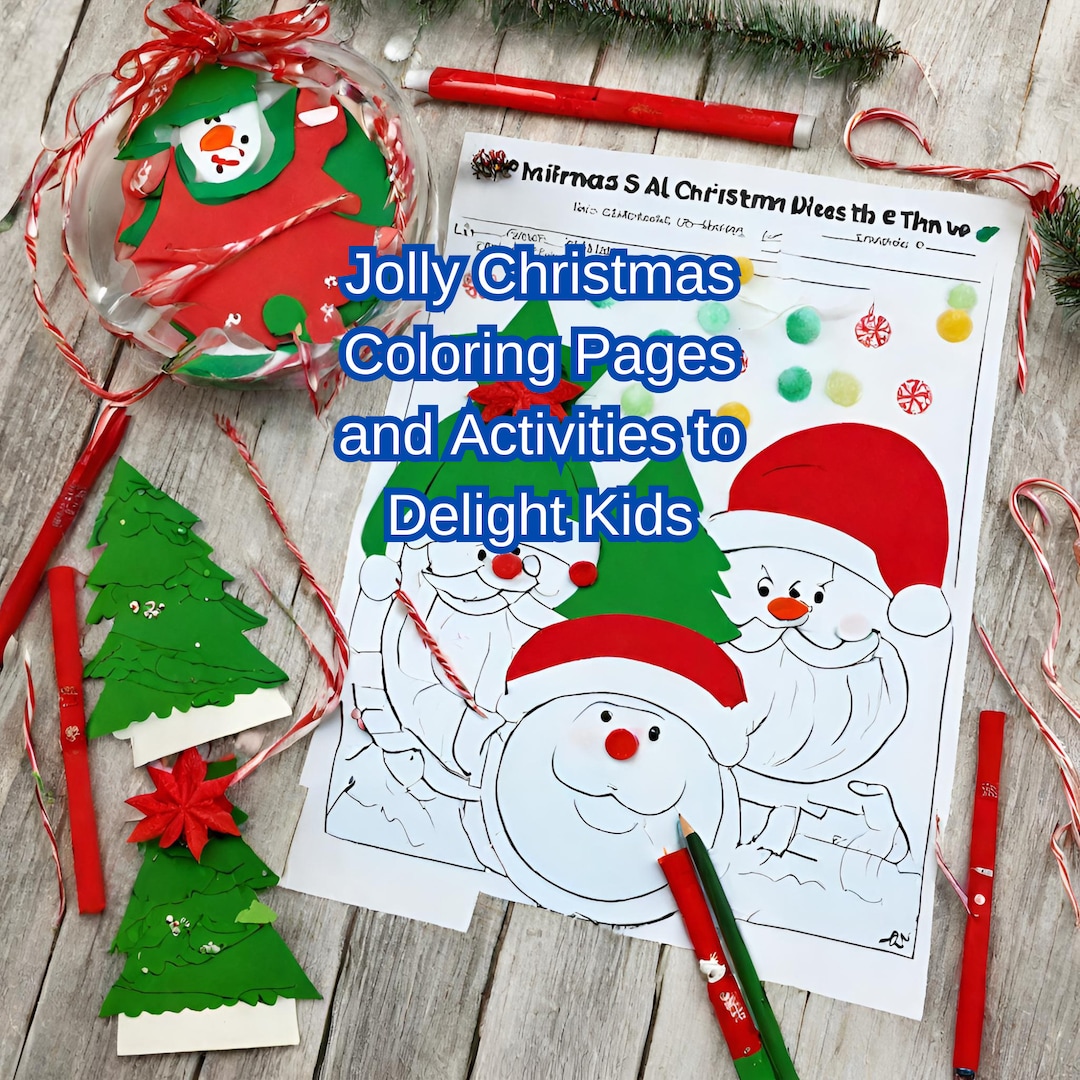 Jolly Christmas Coloring Pages and Activities to Delight Kids - Etsy
