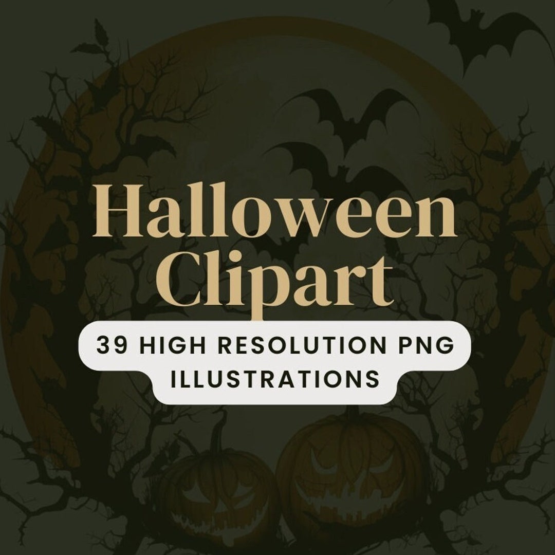 Halloween Clipart Bundle, High Resolution - Etsy