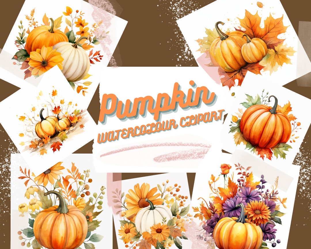30 High-resolution Pumpkin Clipart PNG Images Autumn Harvest - Etsy