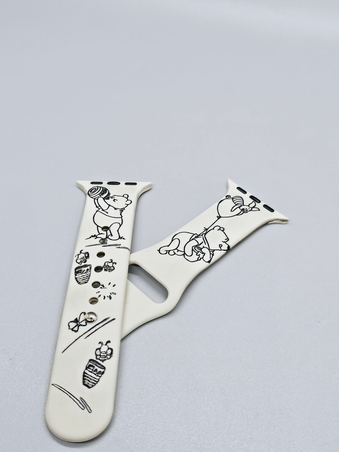 Winnie With Balloons Watch Band Honey and Piglet Engraved Apple Watch ...