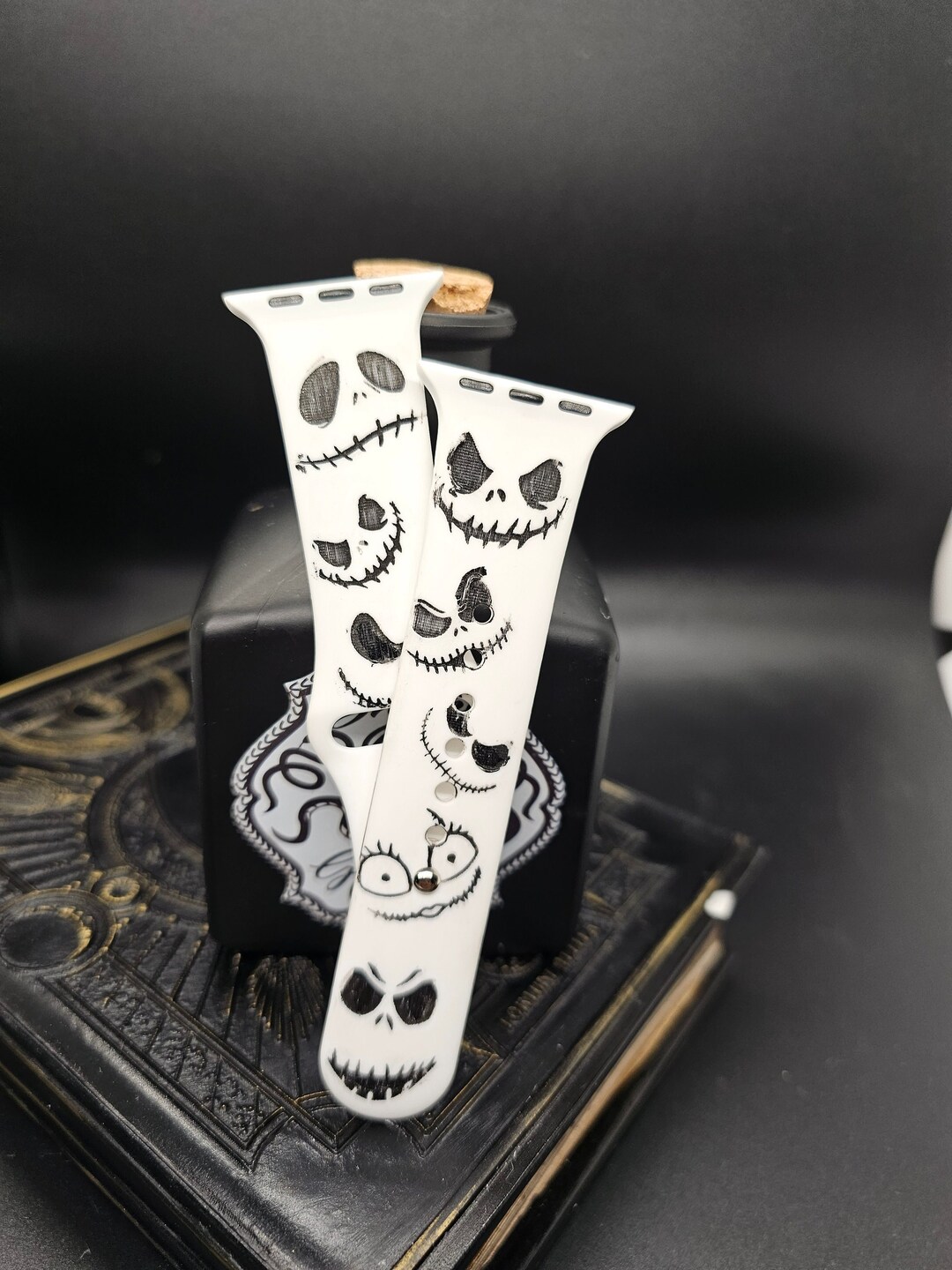 Halloween Spooky Faces Watch Band Compatible With Apple Watch Bands ...