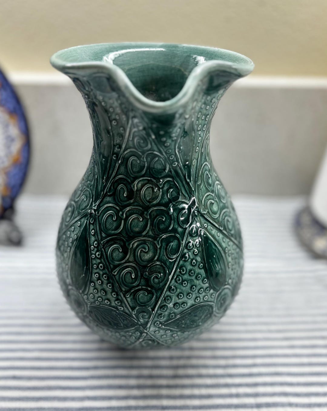 Vintage Ceramic Spanish Sangria Pitcher Hand Painted Ceramica El Titi ...