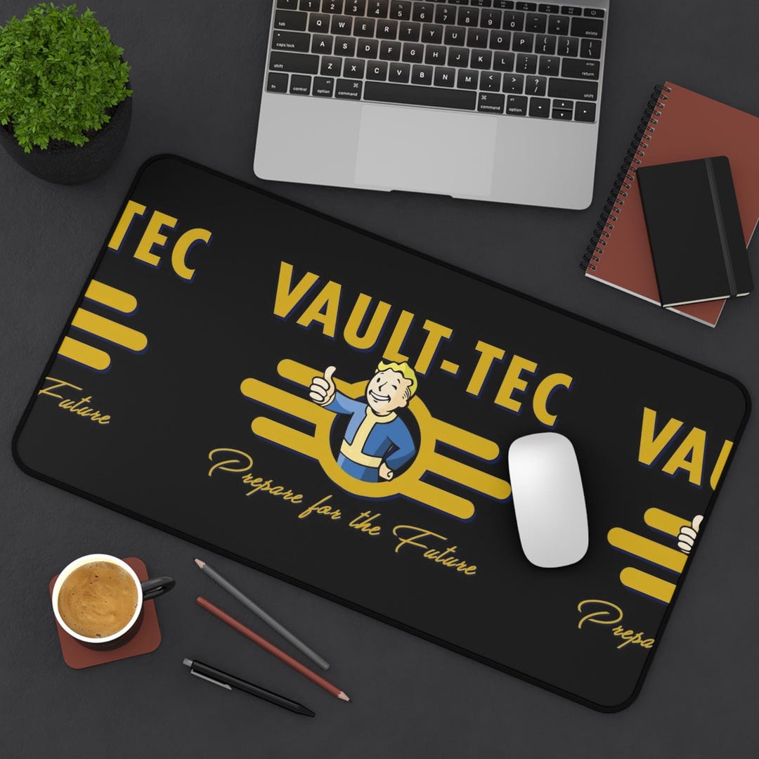 Fallout Desk Mat: Wasteland Vault-tec Design, Anti-slip Neoprene - Etsy