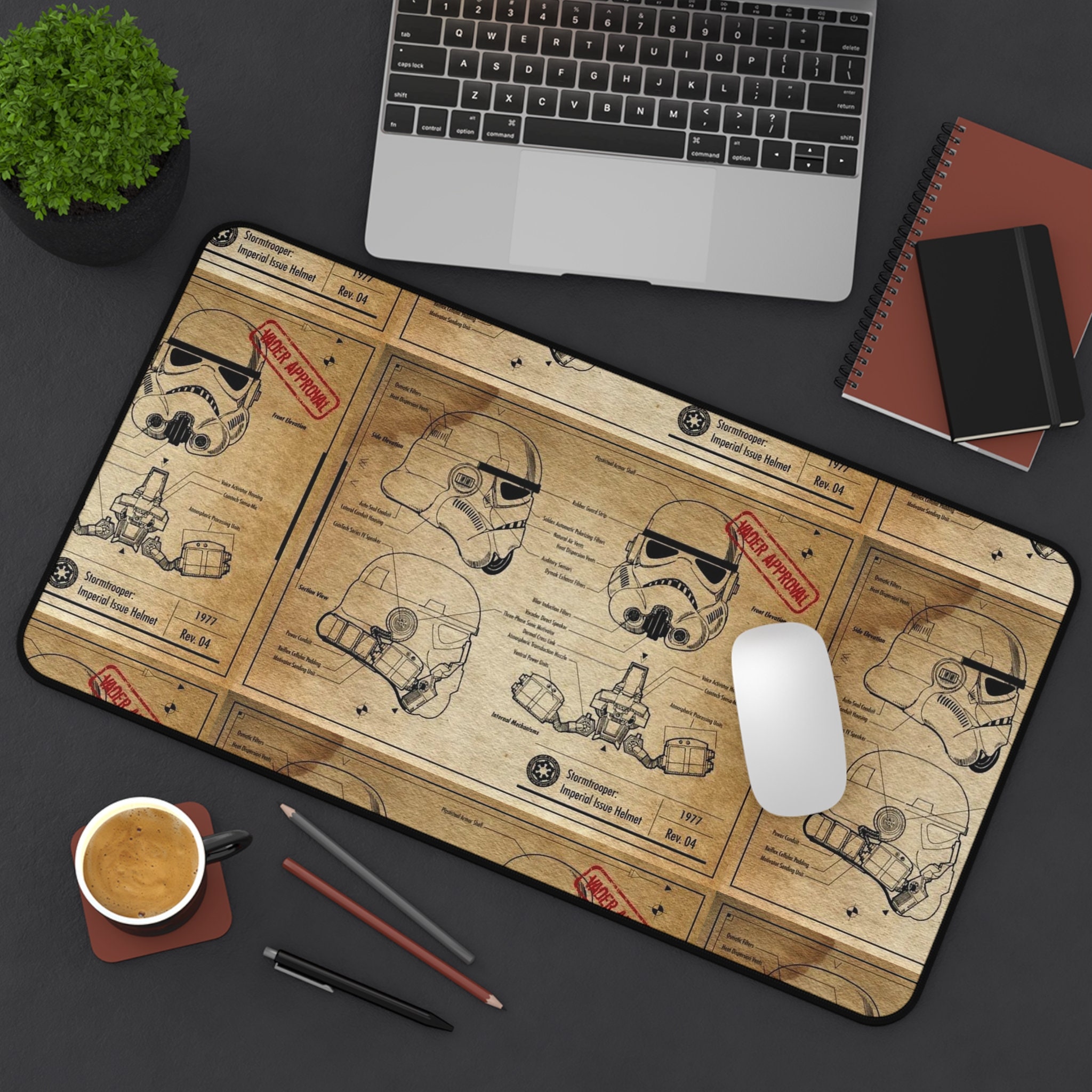 Star Wars Desk Mat: Stormtrooper Blueprint, Anti-slip Neoprene - Etsy