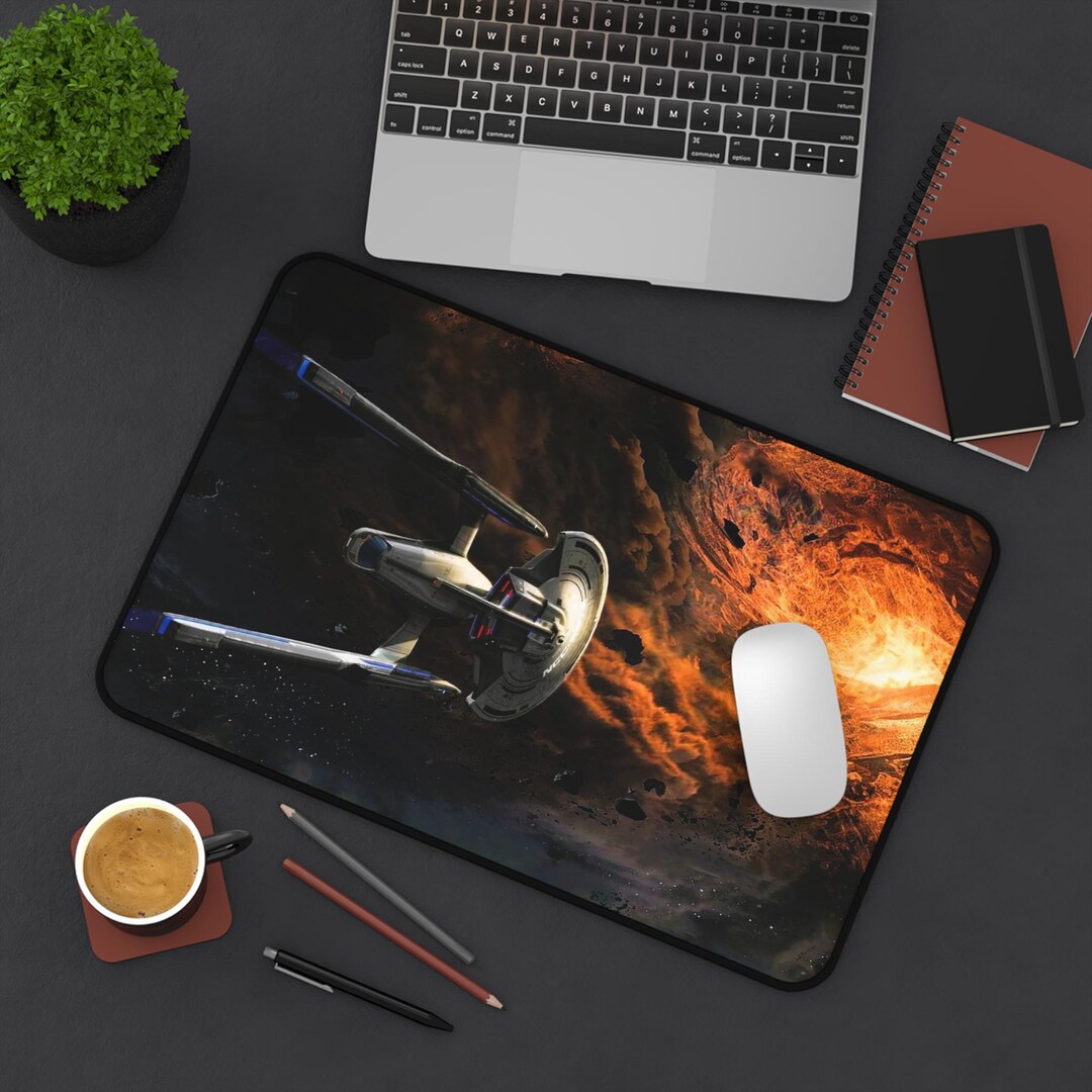 Star Trek Desk Mat - Premium Neoprene With Anti Slip Backing and Hemmed ...