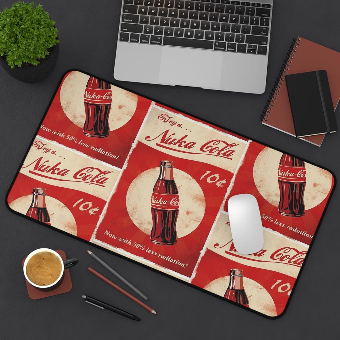 Fallout Wasteland Desk Mat - Premium Neoprene With Anti Slip Backing ...