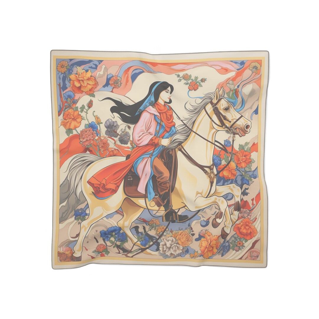 European Quiet Luxury Scarf: Premium Voile or Chiffon, Vibrant Colors ...