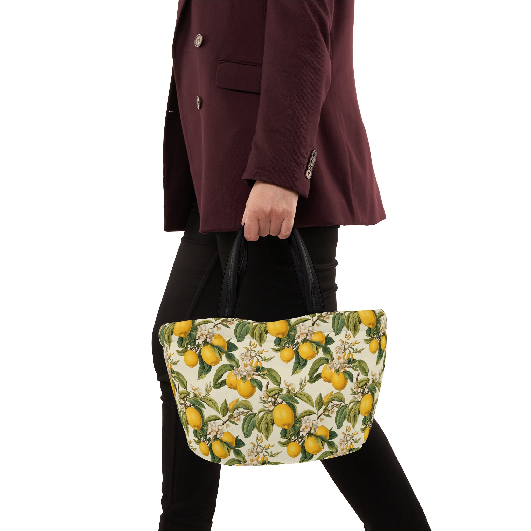 Luxurious Soft Touch Neoprene Lunch Bag Magnetic Button Closure and ...