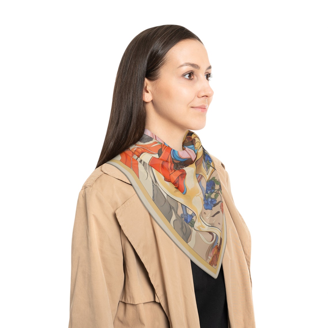 European Quiet Luxury Scarf: Premium Voile or Chiffon, Vibrant Colors ...