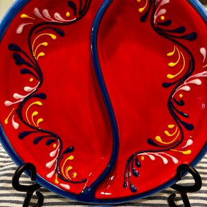 Classic Spanish Ceramic Split Tapa Dish - Ceramicas Anoru SL - Etsy