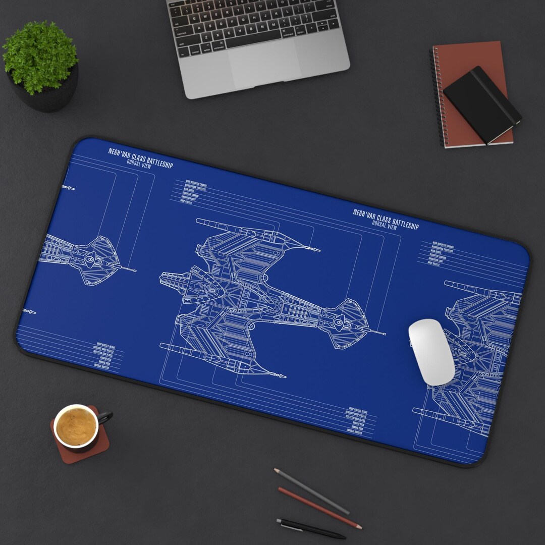 Star Trek Desk Mat - Premium Neoprene With Anti Slip Backing and Hemmed ...