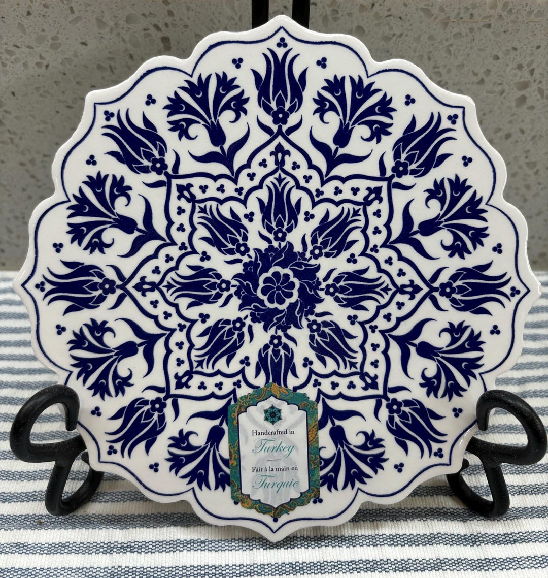 Vintage Style Hot Plate Trivets With Turkish Intricate Geometric ...