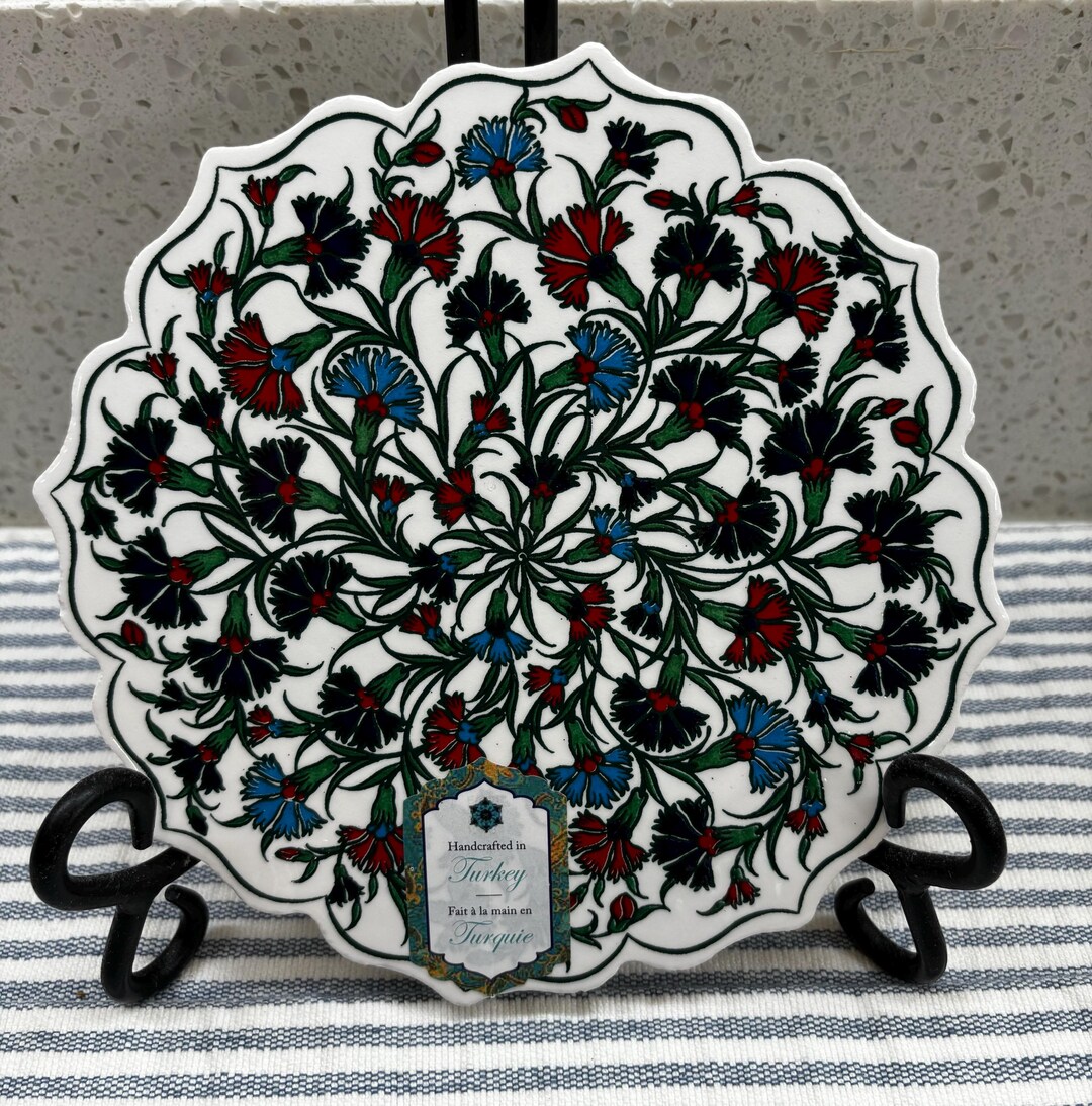 Vintage Style Hot Plate Trivets With Turkish Intricate Geometric ...