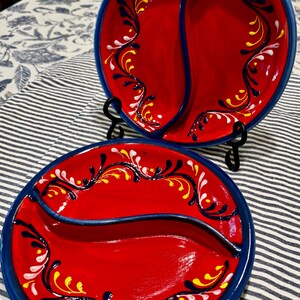 Classic Spanish Ceramic Split Tapa Dish - Ceramicas Anoru SL - Etsy