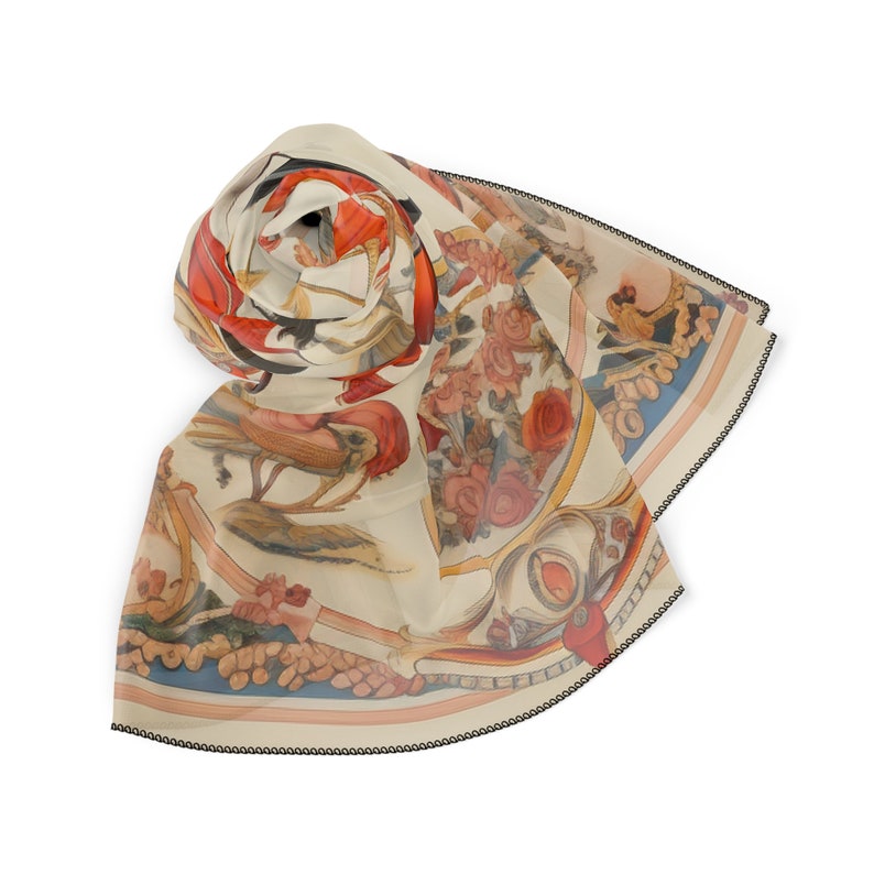 European Quiet Luxury Scarf: Premium Voile or Chiffon, Vibrant Colors ...