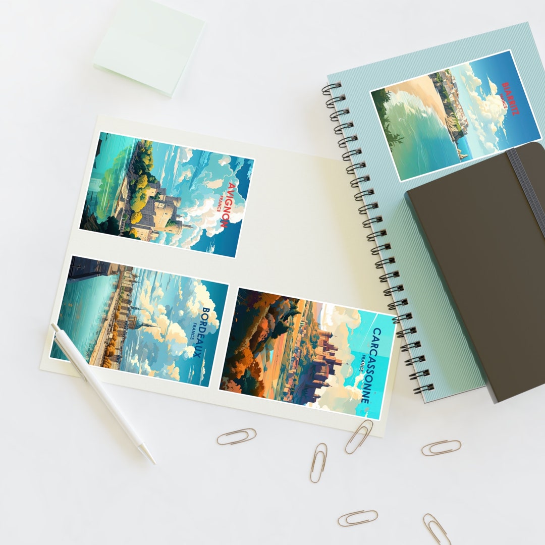 French Cityscape Sticker Set: Water-resistant Vinyl Decals - Etsy UK