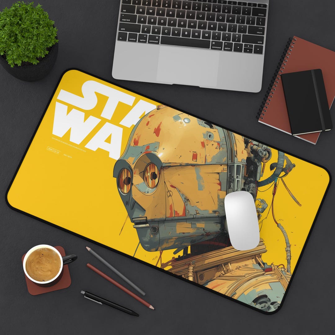 Star Wars Desk Mat - Premium Neoprene With Anti Slip Backing and Hemmed ...