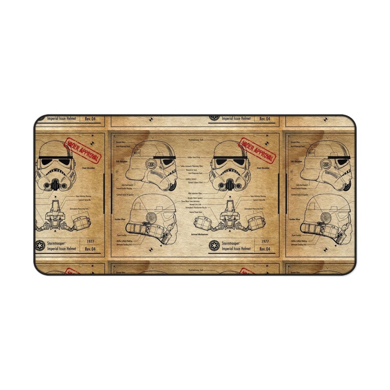 Star Wars Desk Mat: Stormtrooper Blueprint, Anti-slip Neoprene - Etsy