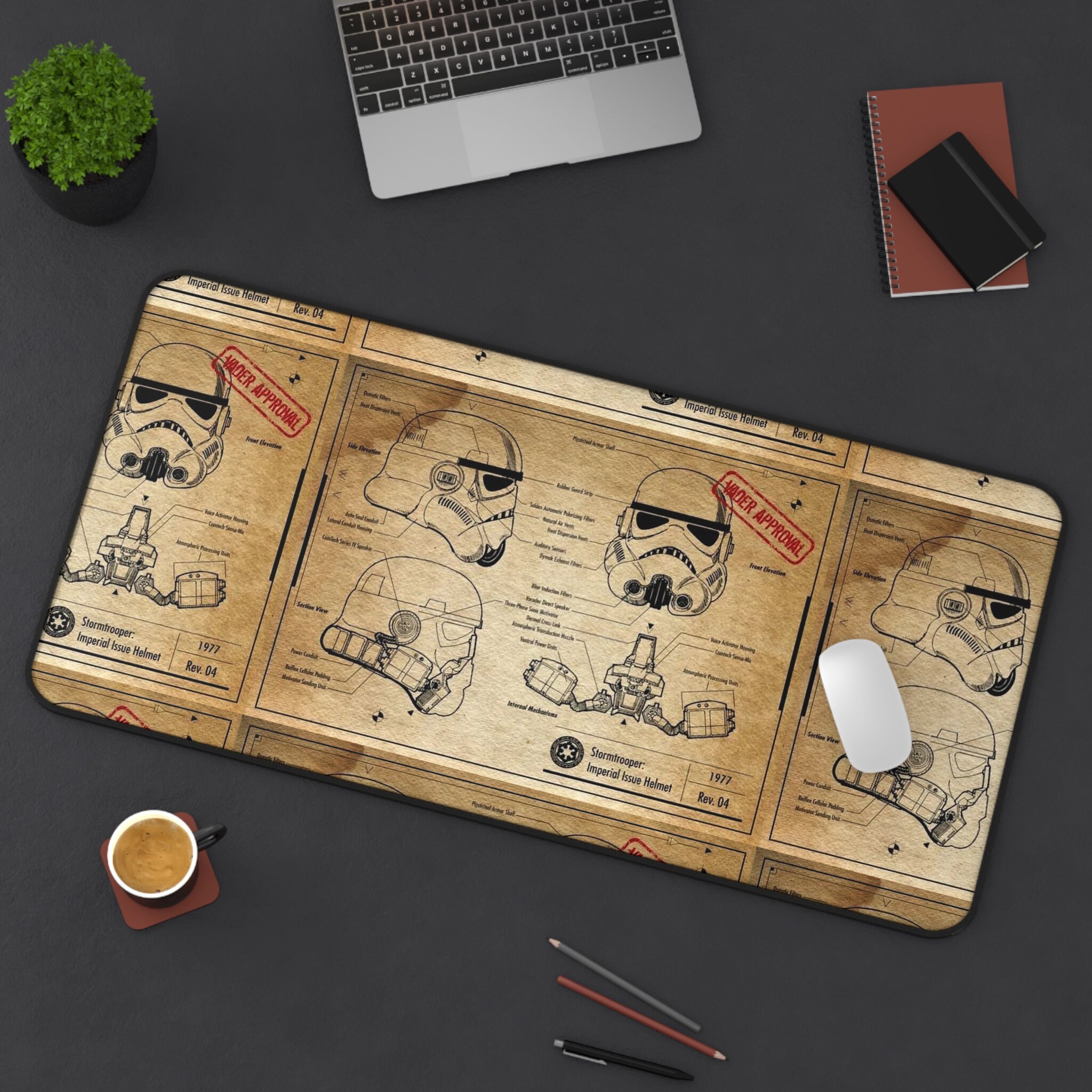 Star Wars Desk Mat: Stormtrooper Blueprint, Anti-slip Neoprene - Etsy