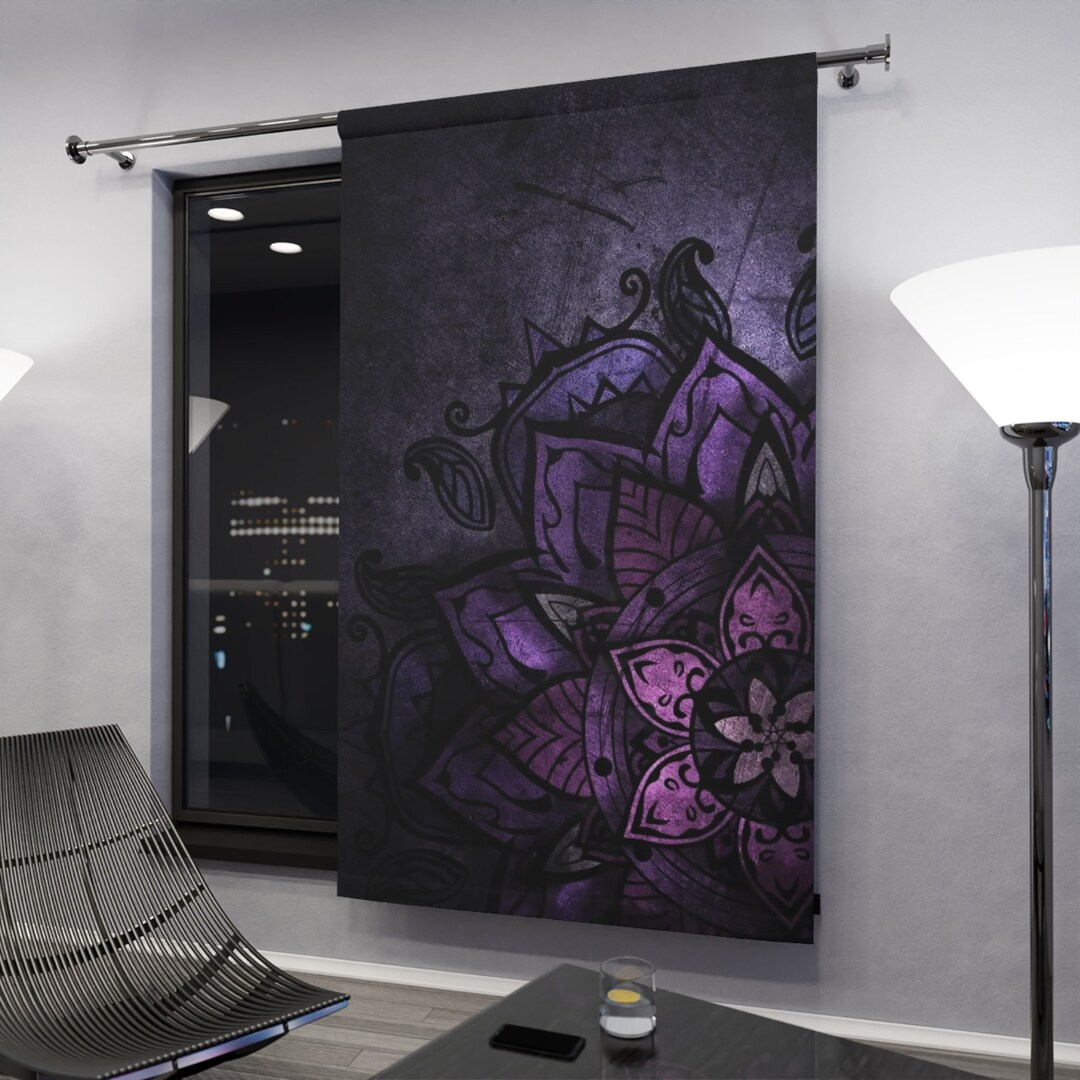 Purple Mandala Pattern Window Curtain (1 Piece) - Etsy