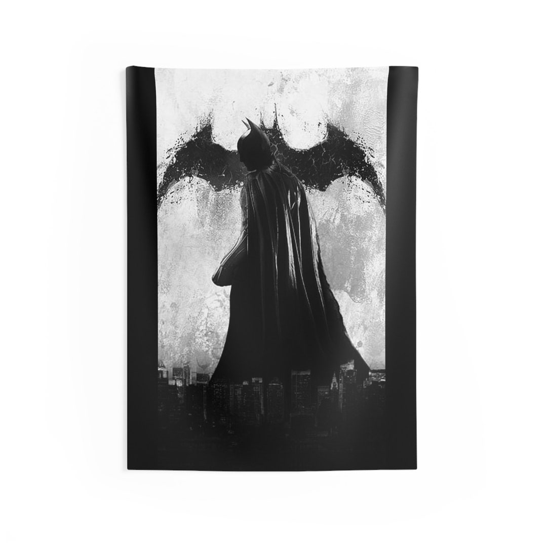 Batman With Bat Symbol, Indoor Wall Tapestries/wall Decor/art - Etsy