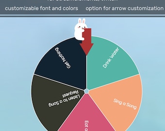 Wheel Spin Widget Roulette Spin Customizable Colors, Cute Chat ...