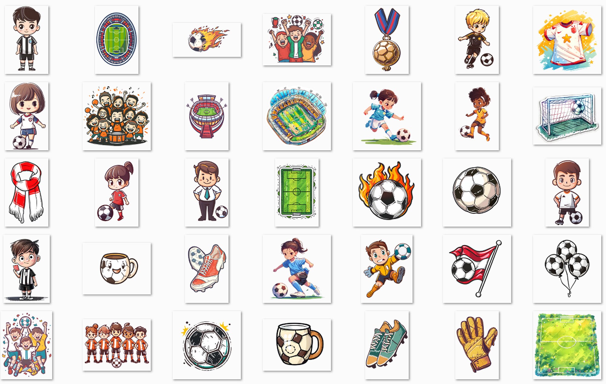 Soccer World Clipart Bundle Cute Soccer World Clip Arts 103 Transparent ...