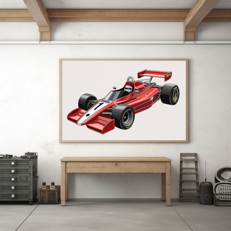 Formula 1 Retro Racing Cars Clipart Bundle Vol. 1, 25 Retro Motorsport ...