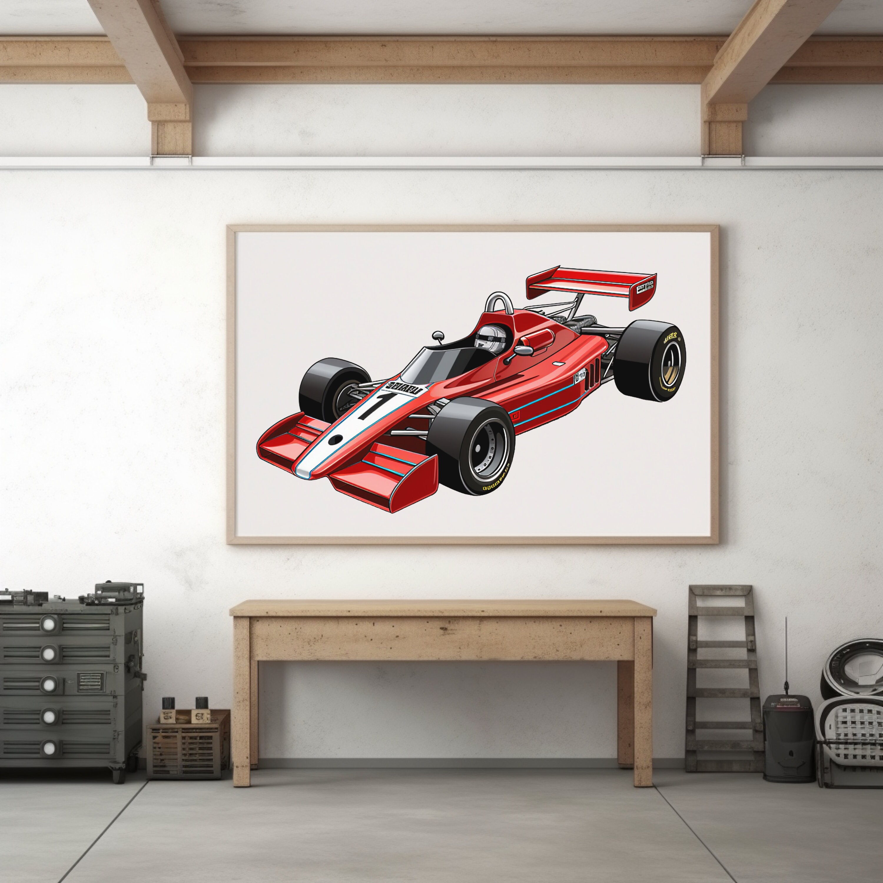 Formula 1 Retro Racing Cars Clipart Bundle Vol. 1, 25 Retro Motorsport ...